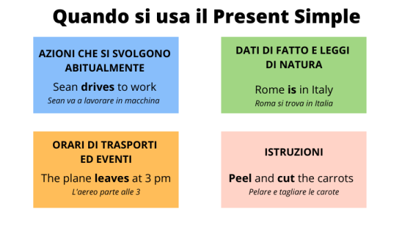 Present Simple spiegazione ed esempi - Calzari Alati
